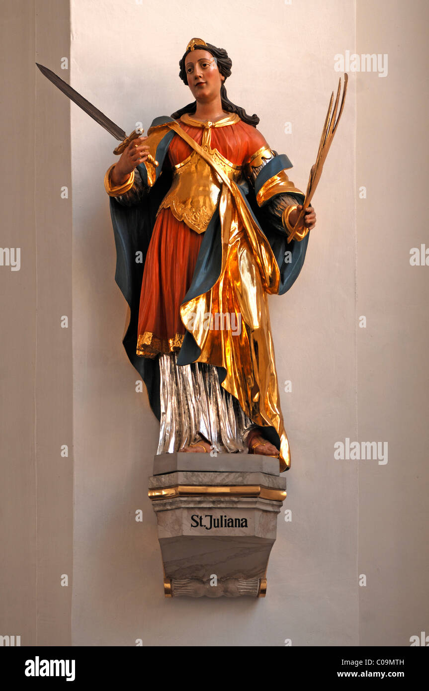 Statue of St. Juliana in the Jesuit church, Pfarrkirche Heiliger Geist ...
