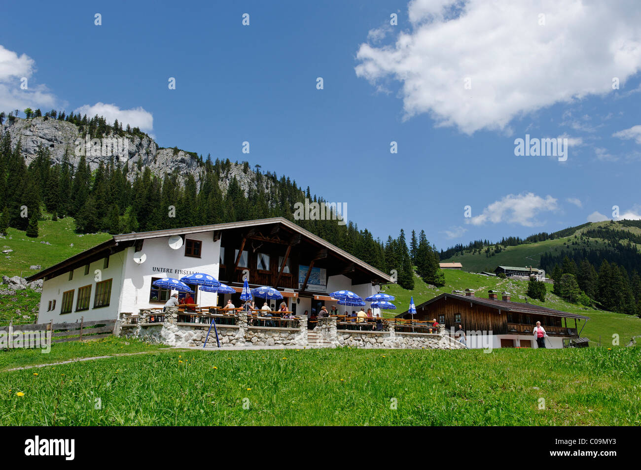 Untere Firstalm, Firstalmen mountain pastures below Mt. Bodenschneid ...