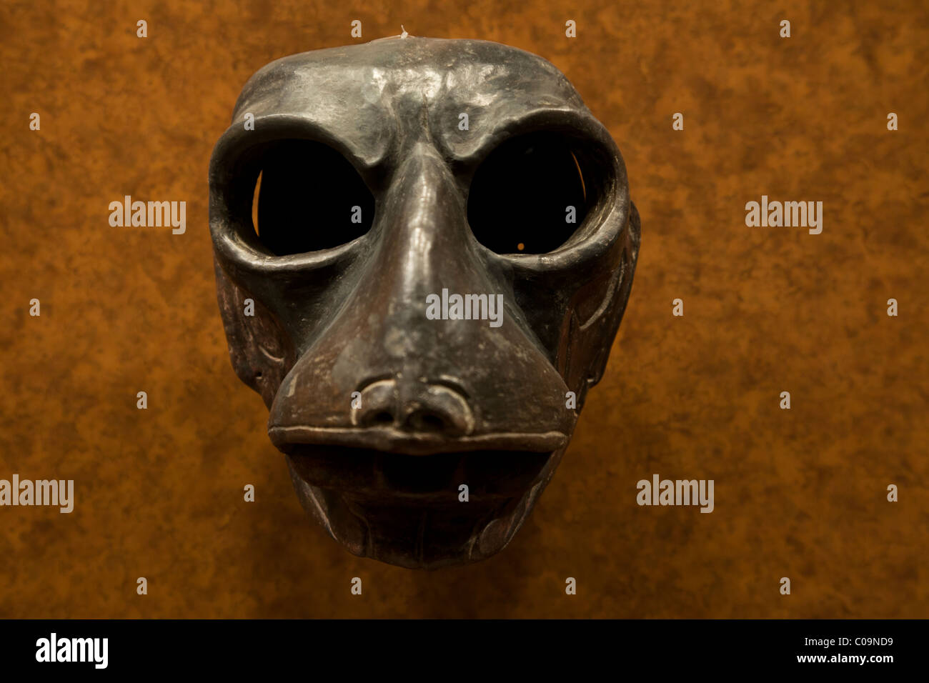 Ceramic animal mask from the Pre-Classic indigenous Tlatilco culture ...