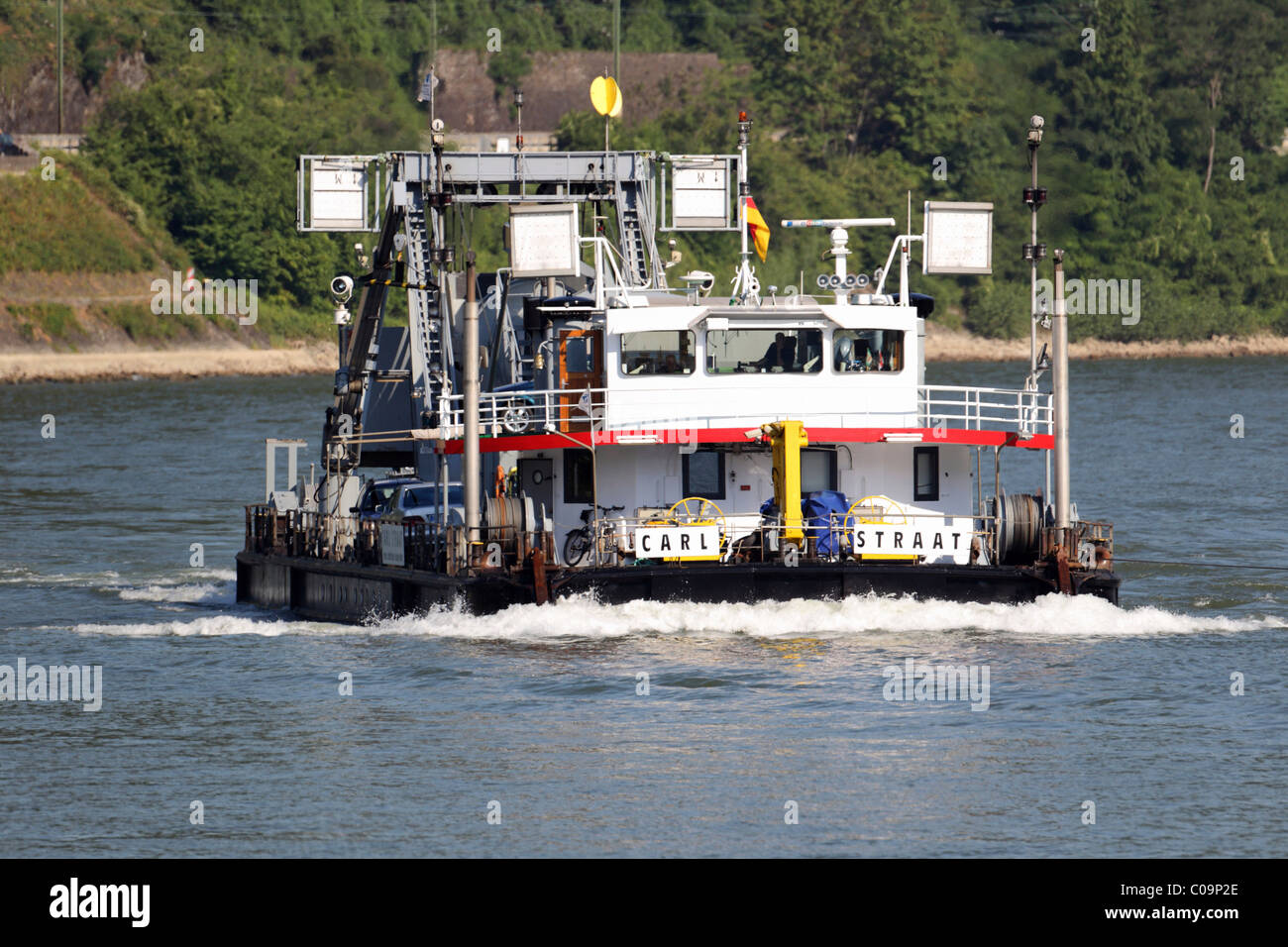 The dive shaft Carl Straat on the Rhine near St. Goar, Rhineland ...