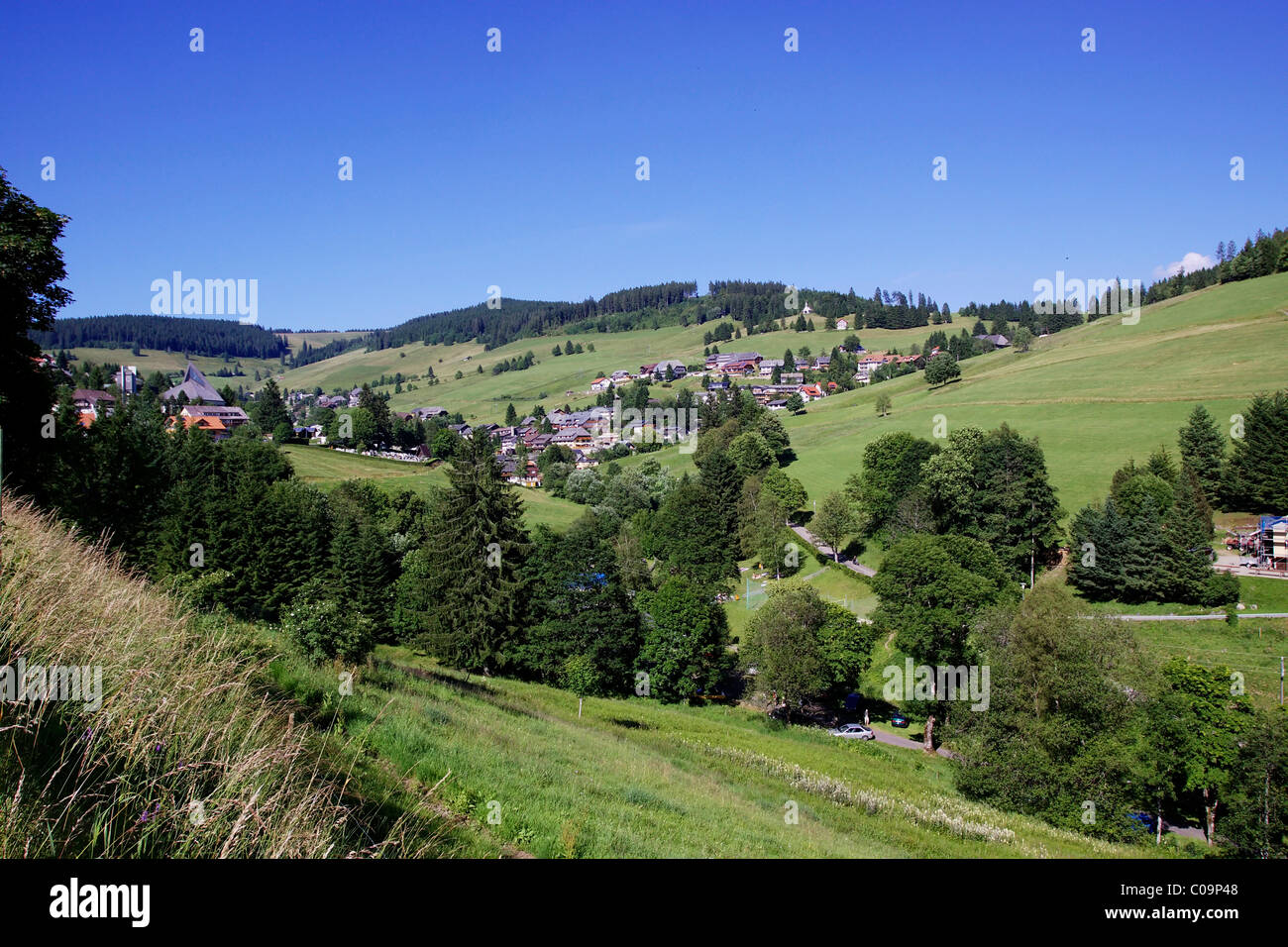 Town view of Todtnauberg in the Black Forest, Baden-Wuerttemberg ...