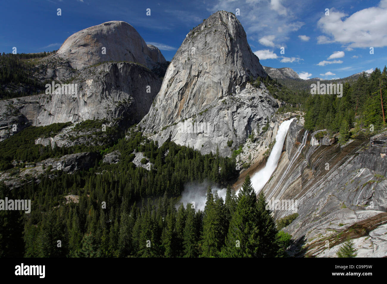 Nevada Falls And Liberty Cap Yosemite National Park California Usa