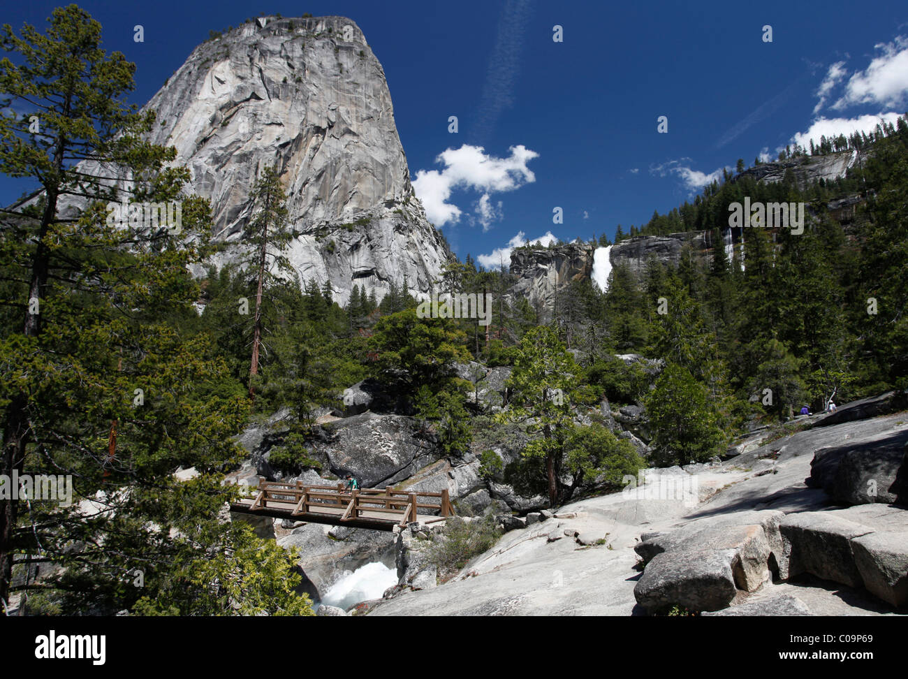 Nevada Falls and Liberty Cap, Yosemite National Park, California, USA ...