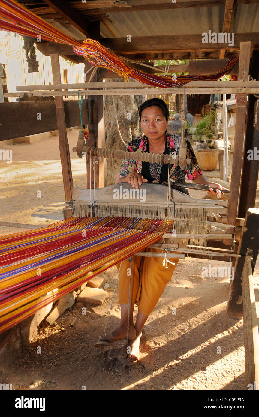 Loom on a farm in a village near Bagan, Myanmar, Burma, Southeast Asia ...