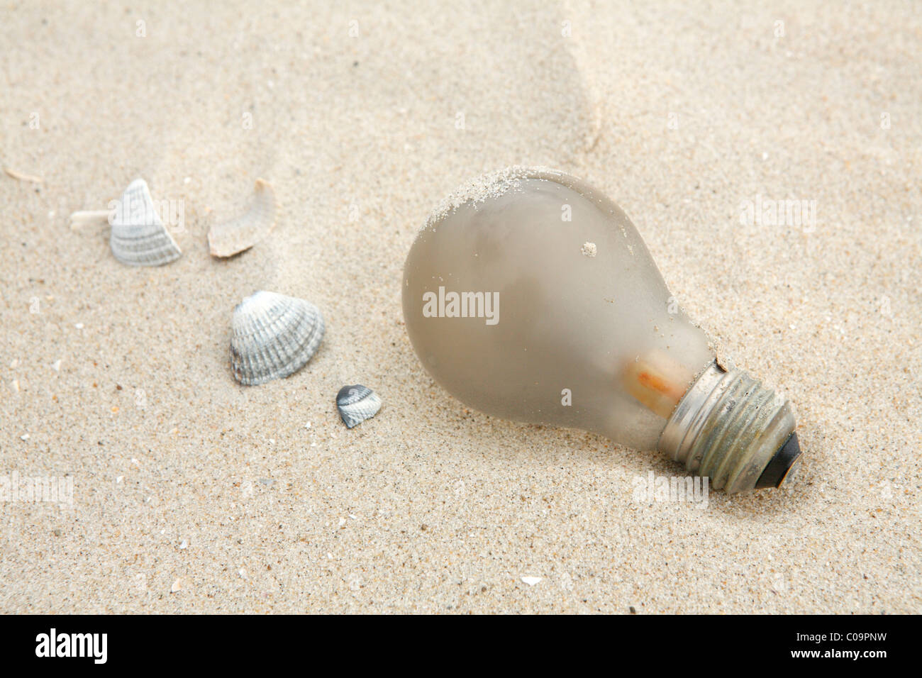 Old light bulb in the sand Stock Photo - Alamy