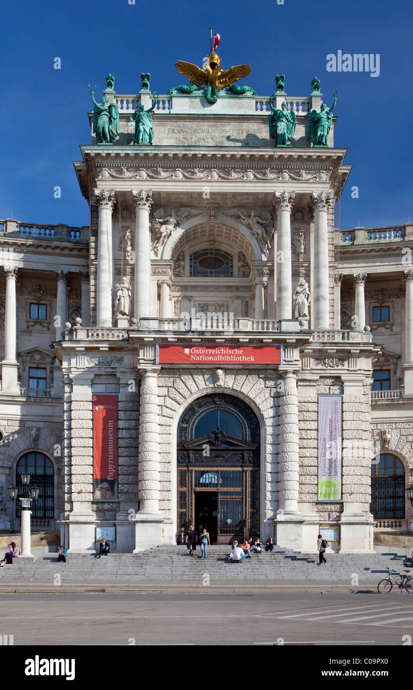 Austrian National Library, Neue Burg castle, Heldenplatz Heroes' Square ...
