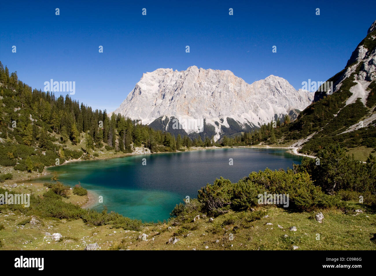 Seebensee lake, Ehrwald, Tyrol, Austria, Europe Stock Photo - Alamy