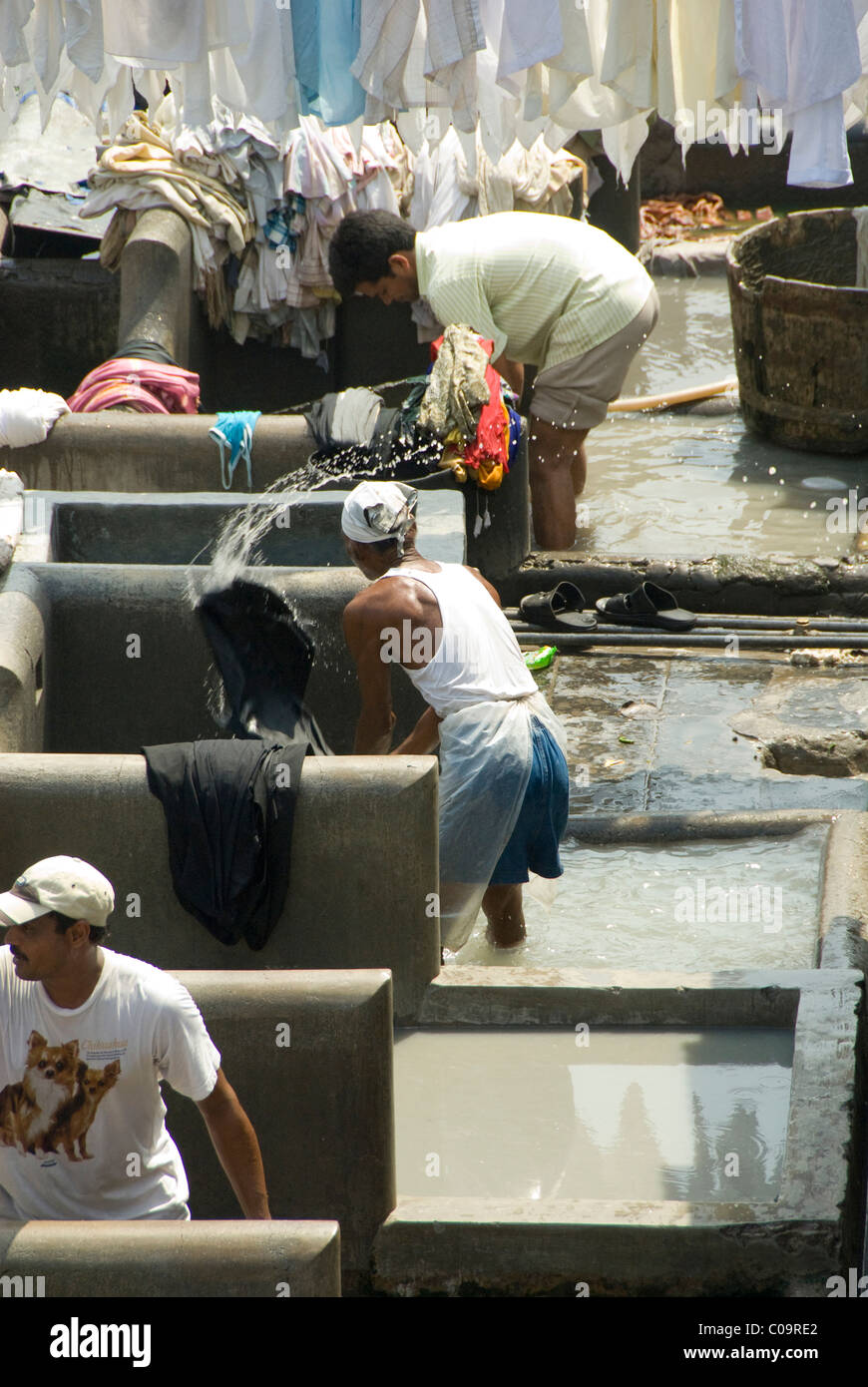 India, Maharashtra, Mumbai (aka Bombay). Famous Dhobi Ghat laundry ...