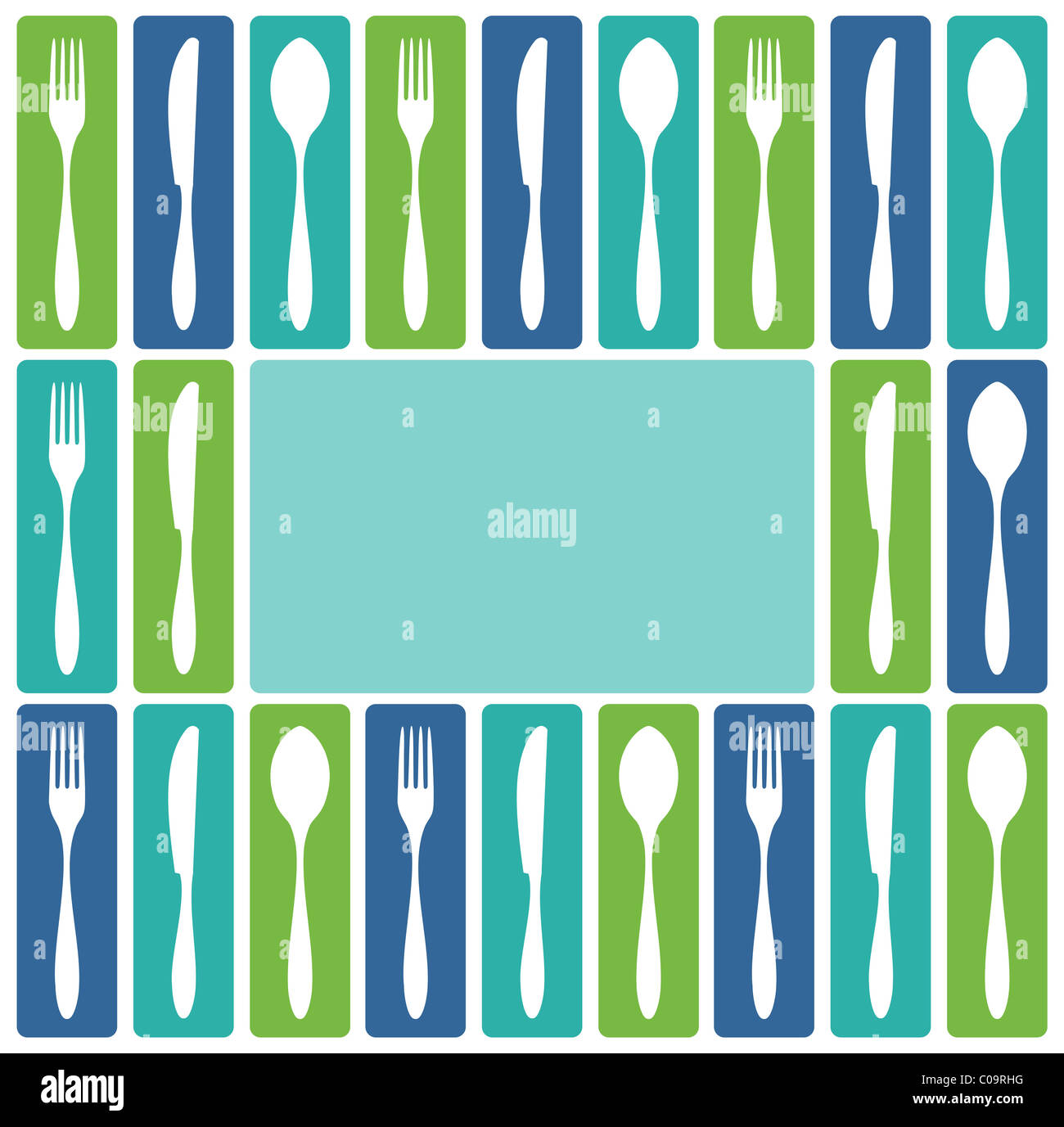Food, restaurant, menu design with cutlery icons as frame. Fork, knife ...