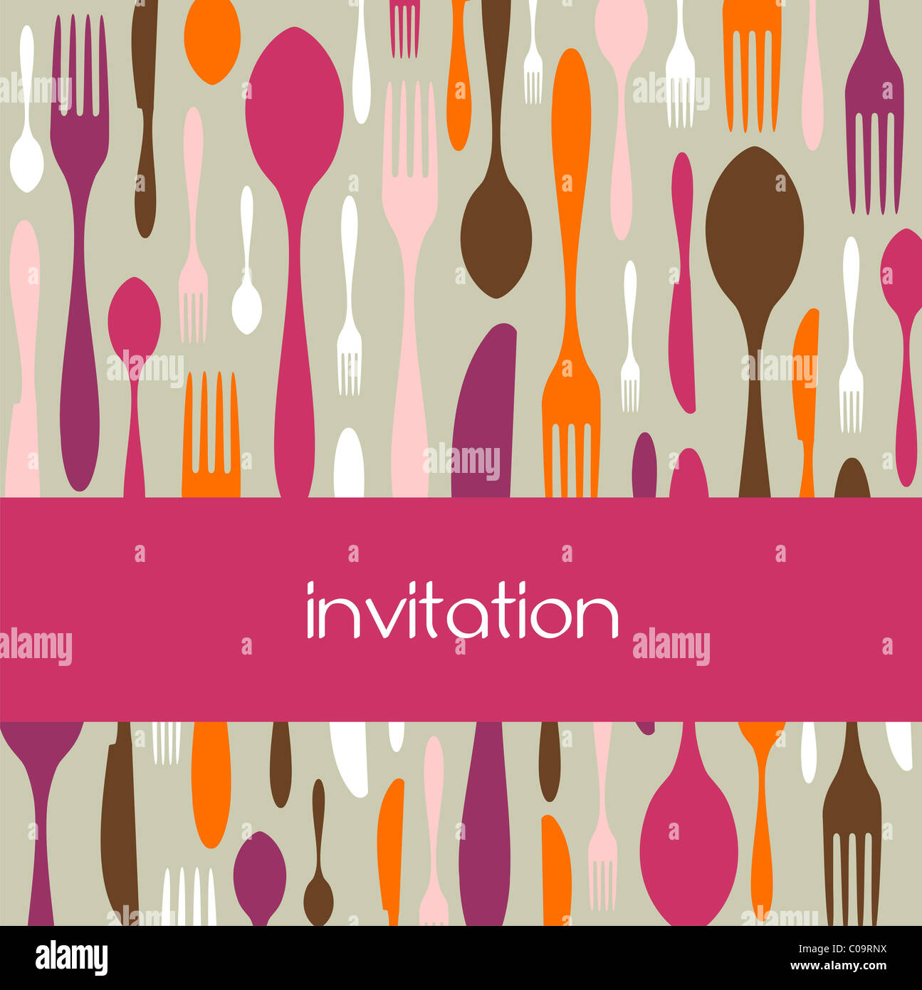 Food, restaurant, menu design with cutlery silhouette background. Warm ...