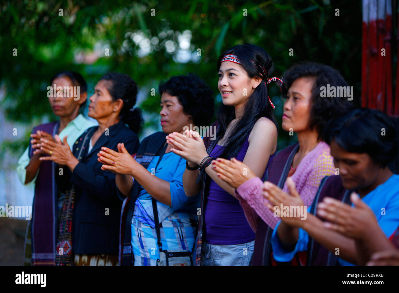 Women during a ceremony, Batak culture, Samosir Island, Lake Toba ...