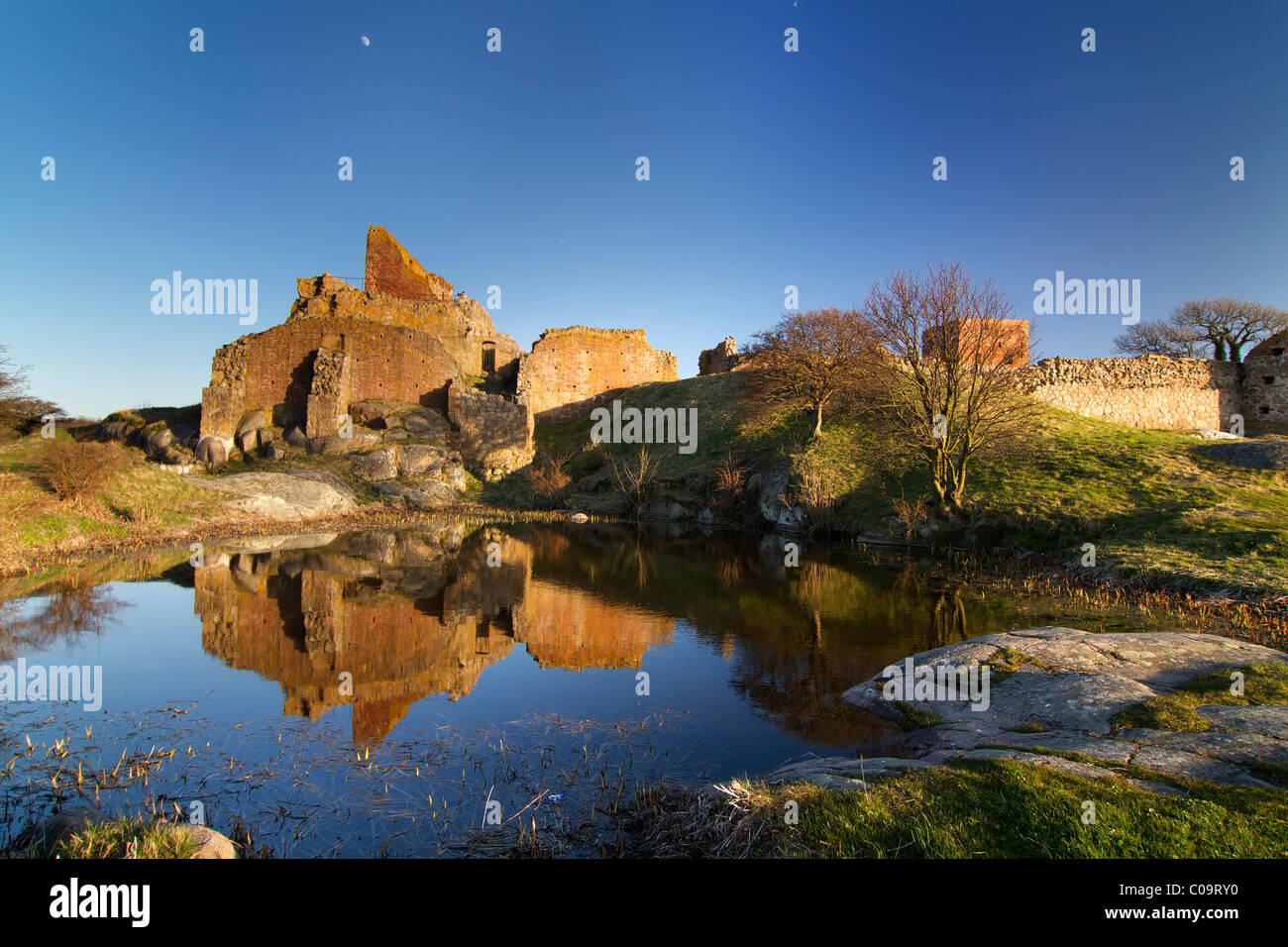 Castle ruins of Hammershus, Bornholm, Denmark, Europe Stock Photo - Alamy