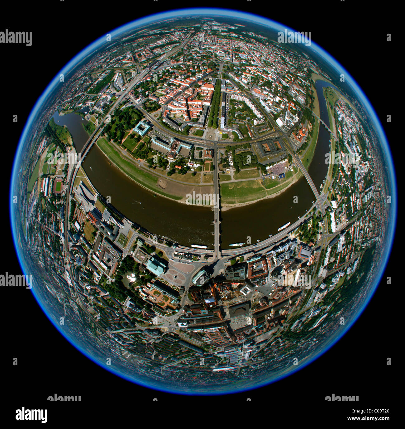 Dresden germany aerial view from hi-res stock photography and images ...