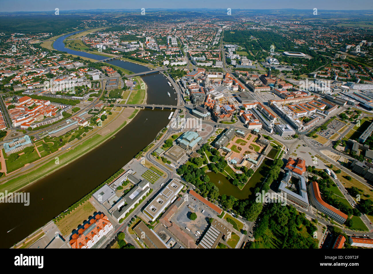 Aerial view, Dresden, Saxony, Germany, Europe Stock Photo - Alamy