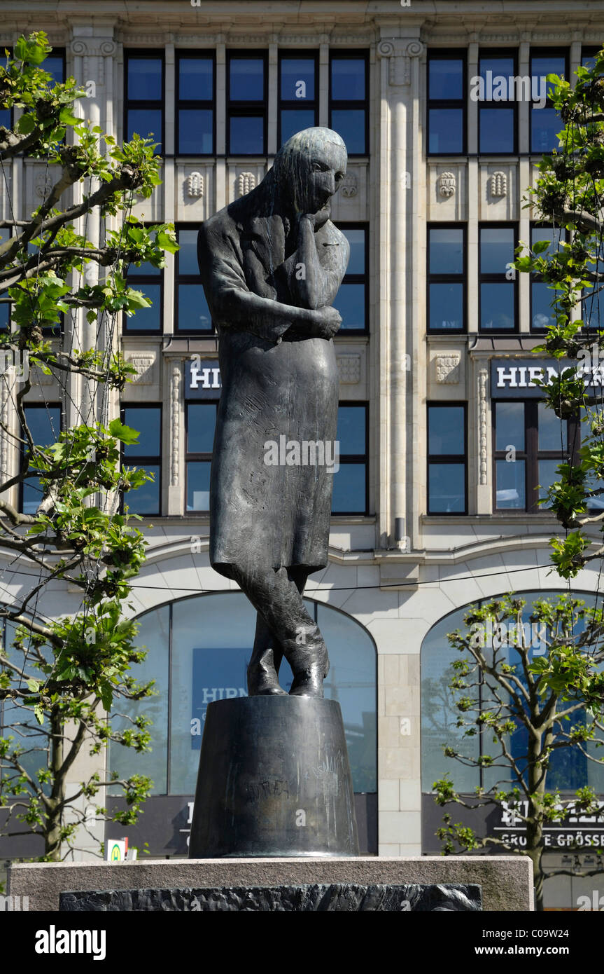 Heine Memorial, City Hall Market, Hamburg, Germany, Europe Stock Photo ...