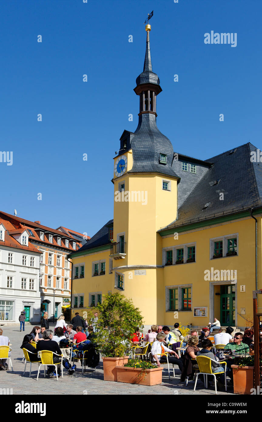 Market square with town hall, Apolda, Thuringia, Germany, Europe Stock ...