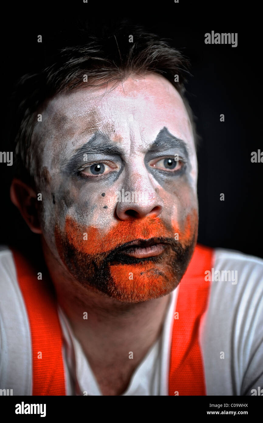 Clown Sad and Scary Makeup Stock Photo - Alamy