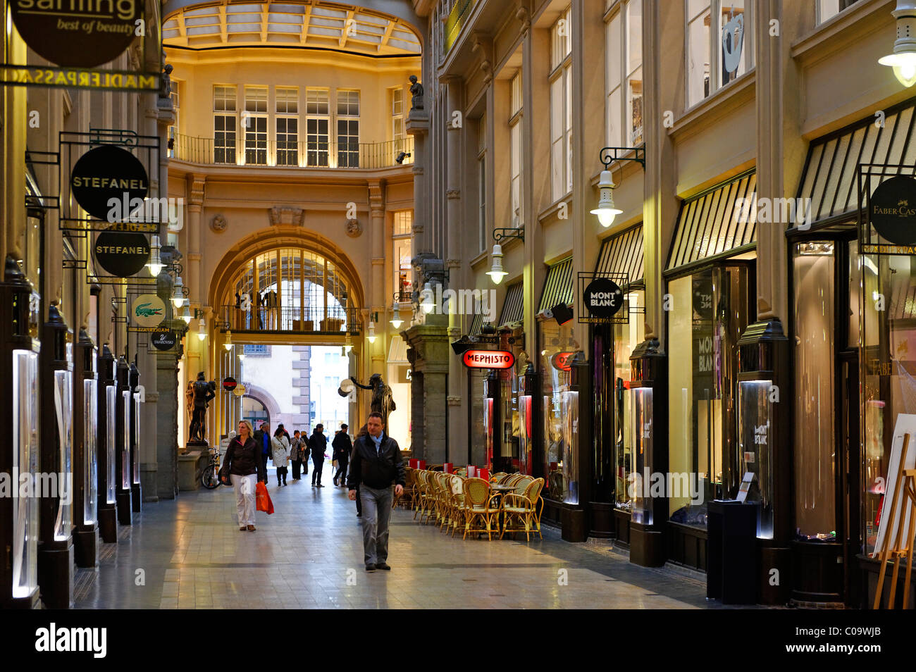 Maedler Passage shopping arcade, Leipzig, Saxony, Germany, Europe Stock ...