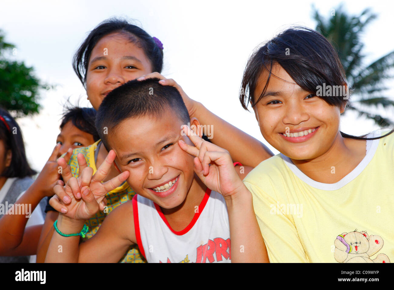 Children fooling around, Margaritha children's home, Marihat, Batak ...