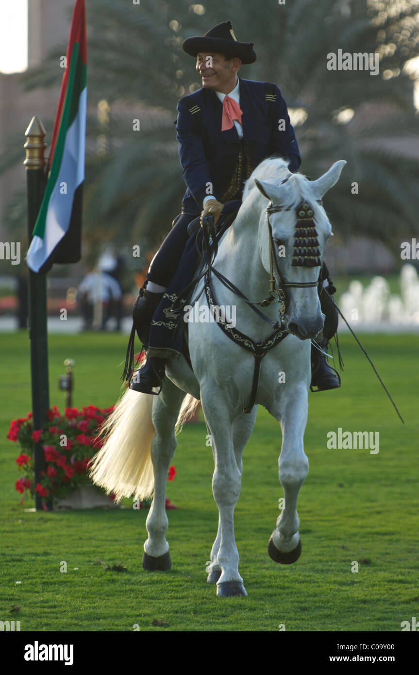 andalusian horses show in emirates palace hotel, abu dhabi, uae Stock ...