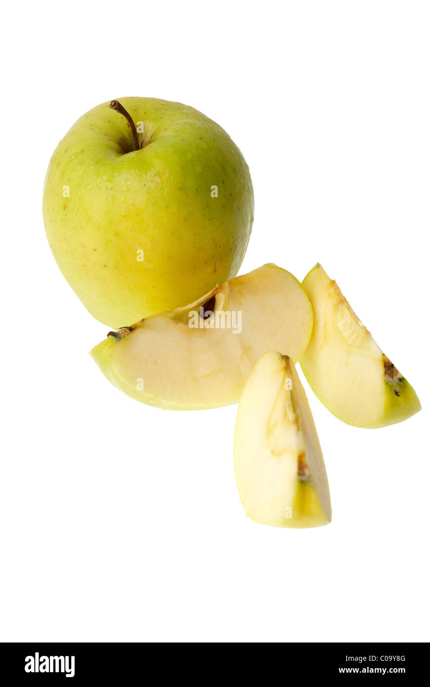chopped apple isolated on white background Stock Photo - Alamy