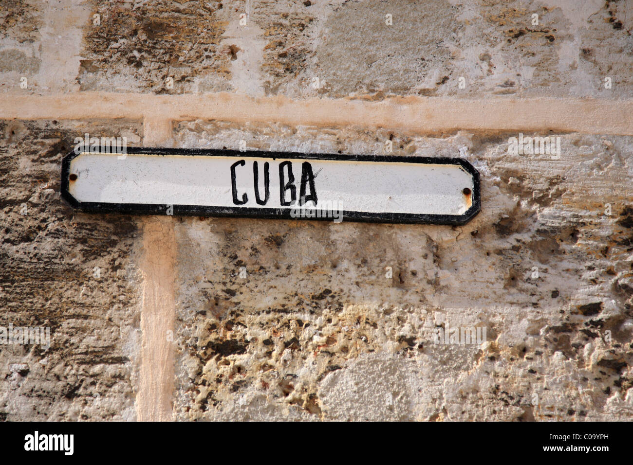 Cuba street sign old havana hi-res stock photography and images - Alamy