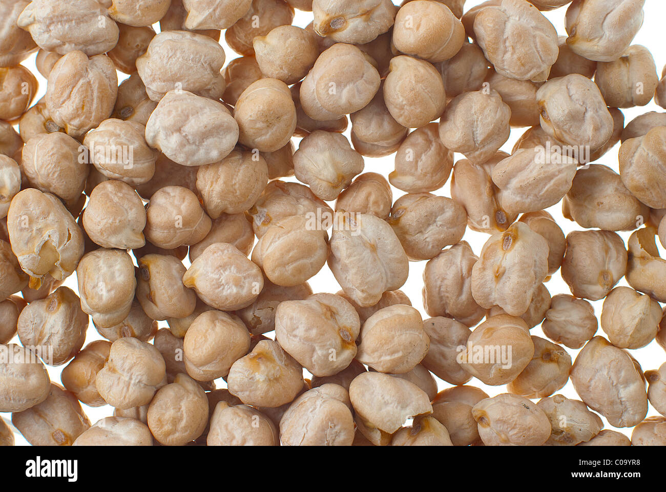Chickpeas isolted on white background Stock Photo - Alamy