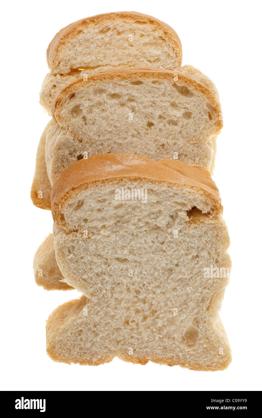 Slices of bread isolated on white background Stock Photo - Alamy