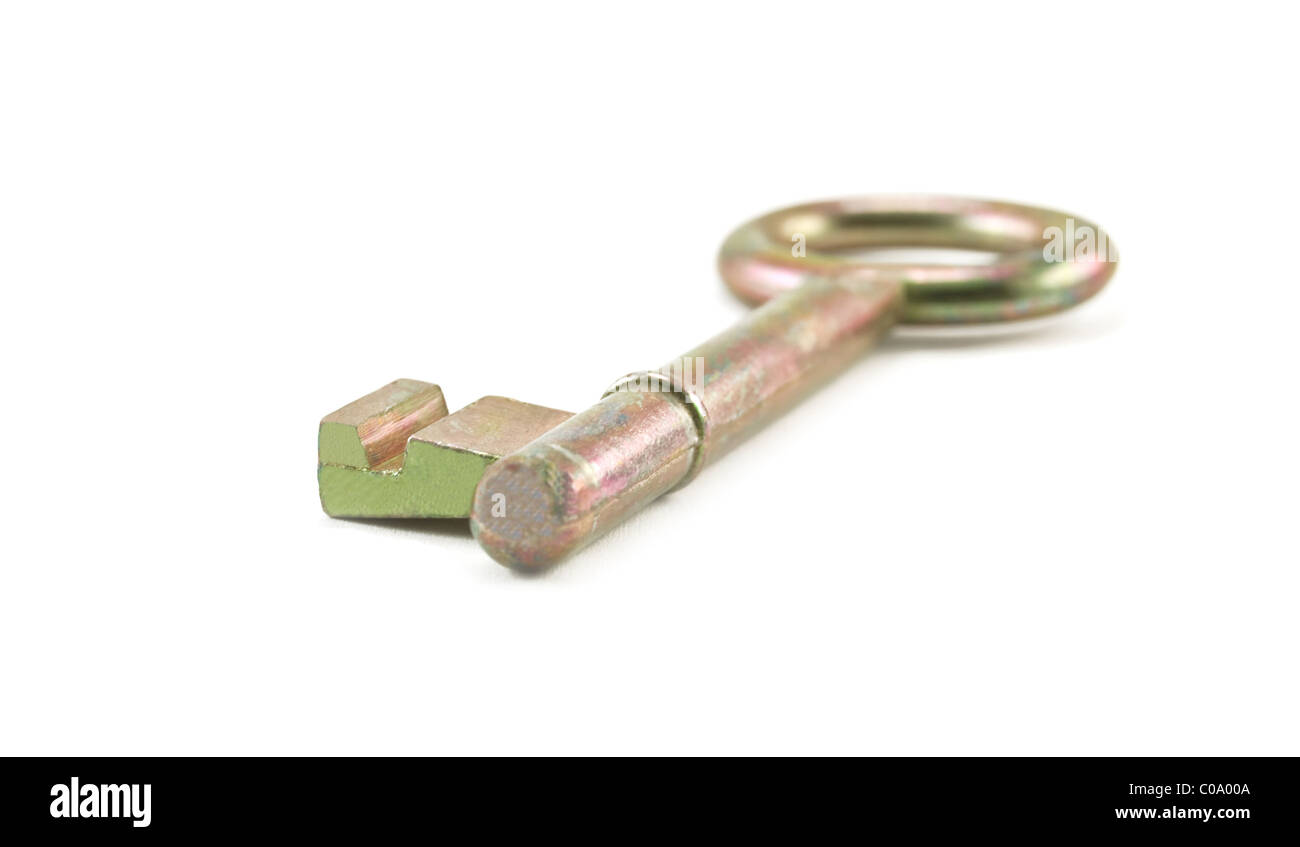 Gold key white background hi-res stock photography and images - Alamy