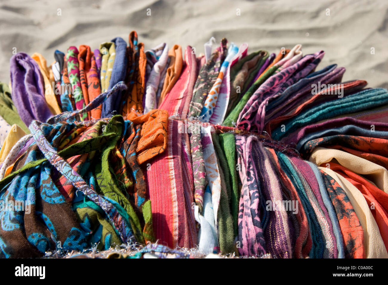 Textiles in a bundle Stock Photo - Alamy