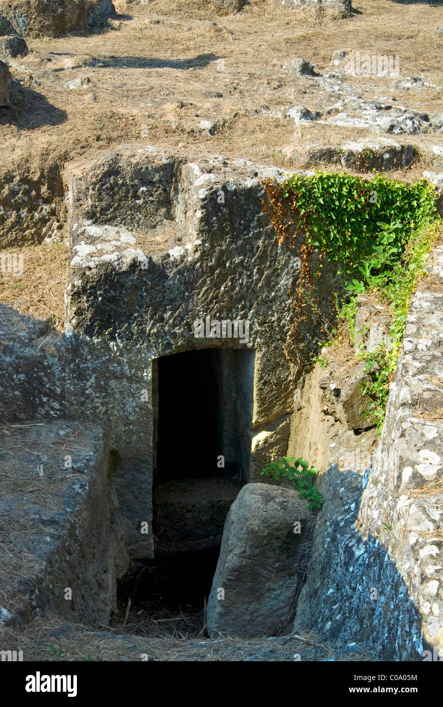 Etruscan Necropolis of Ara del Tufo, Etruscan tomb, Tuscania, Viterbo ...