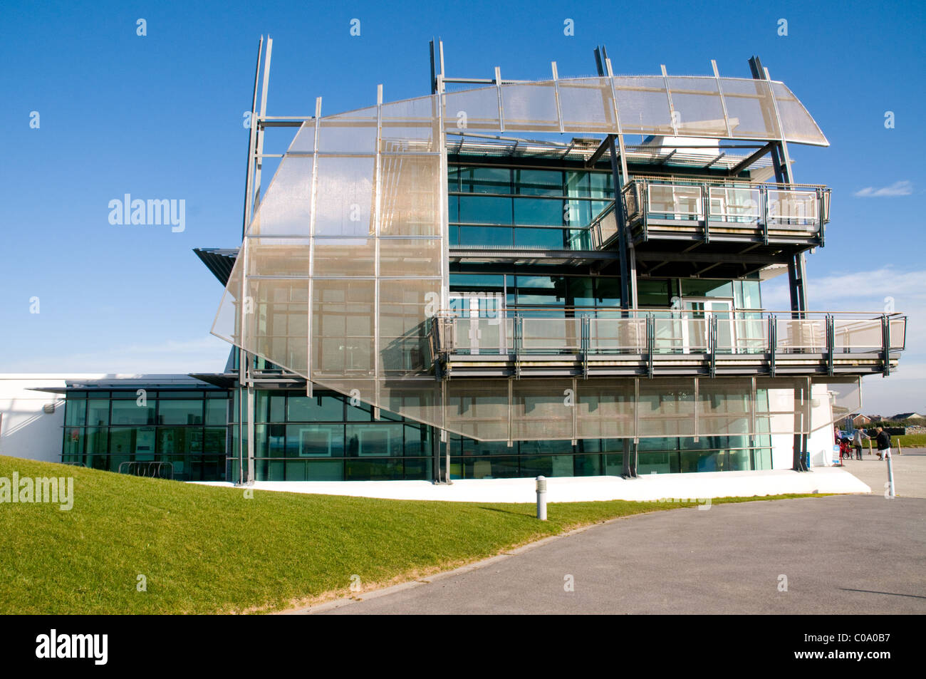 Millenium visitor center at North Dock Llanelli, West Wales Stock Photo ...