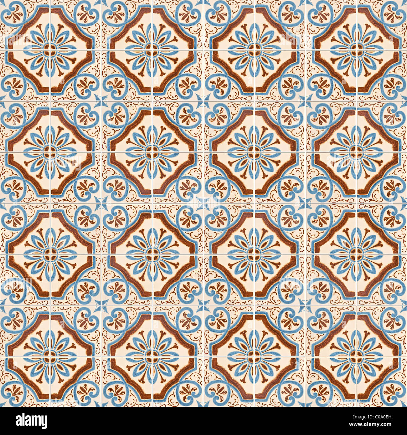 Seamless tile pattern of ancient ceramic tiles Stock Photo - Alamy