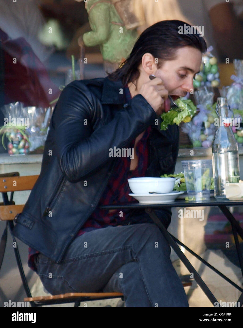 Jared Leto enjoying lunch with a friend at Joan’s on Third Los Angeles ...