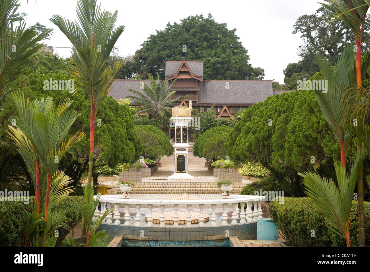 Malaysia Malacca (Melaka) Sultan's palace & memorial from the garden ...