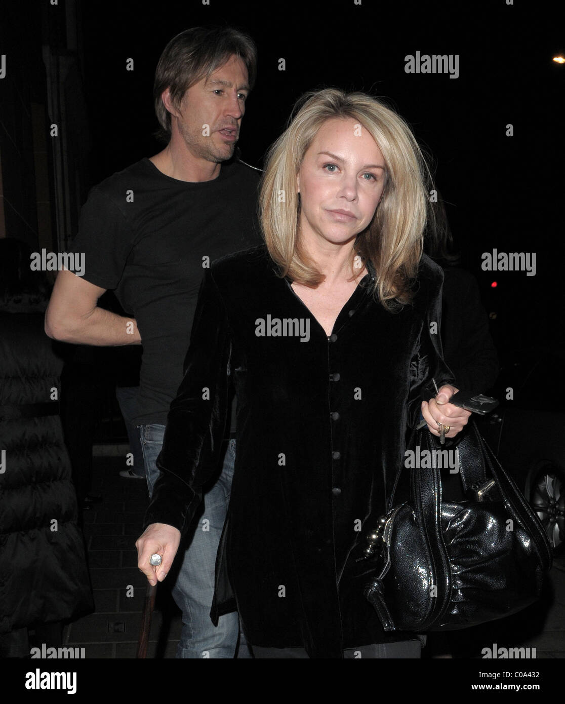 Leslie Ash and Lee Chapman leaving Cipriani restaurant London, England ...