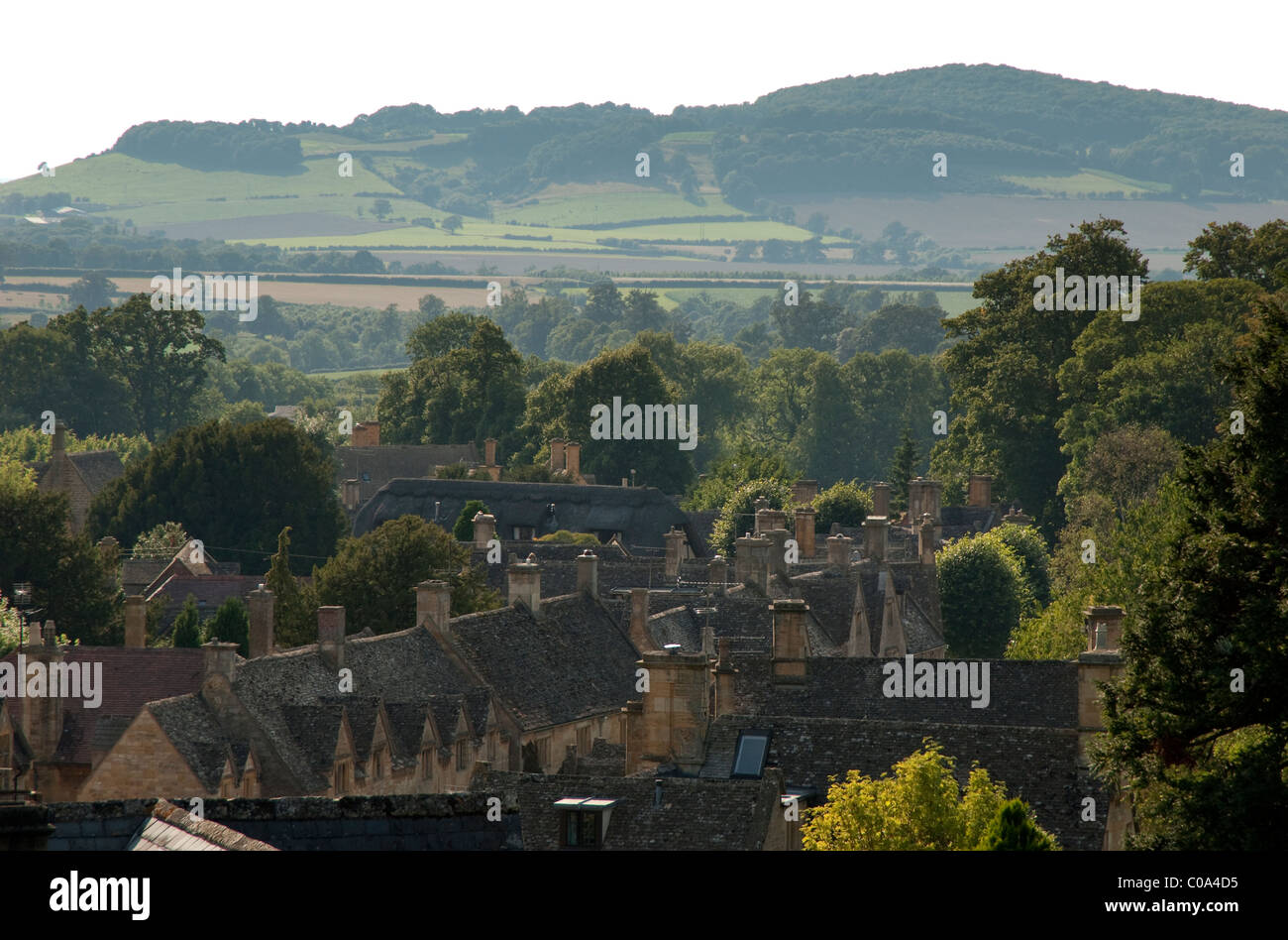 Views across Stanton village, Gloucestershire, Cotswolds, England Stock ...