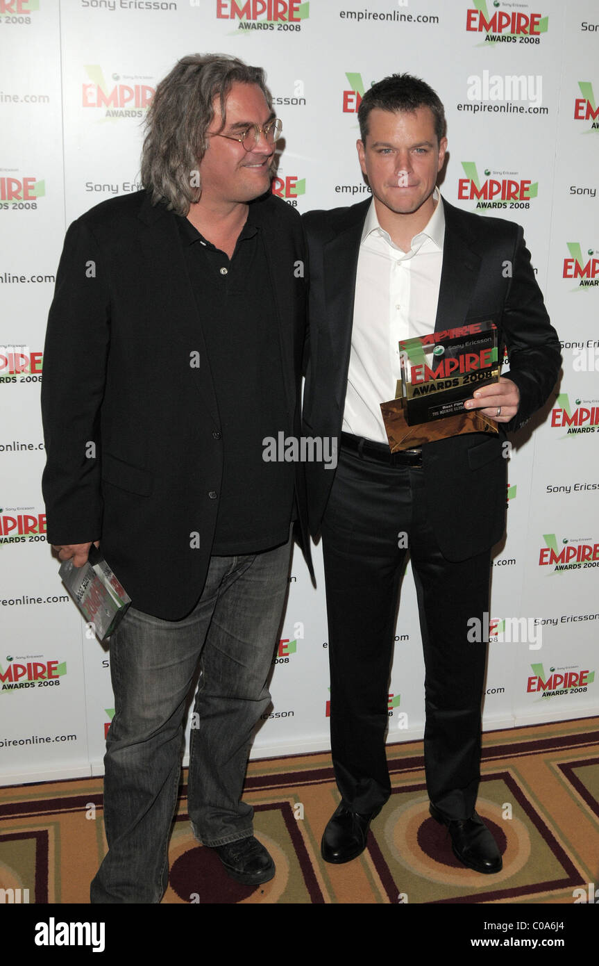 Paul Greengrass and Matt Damon Empire Film Awards held at Grosvenor ...