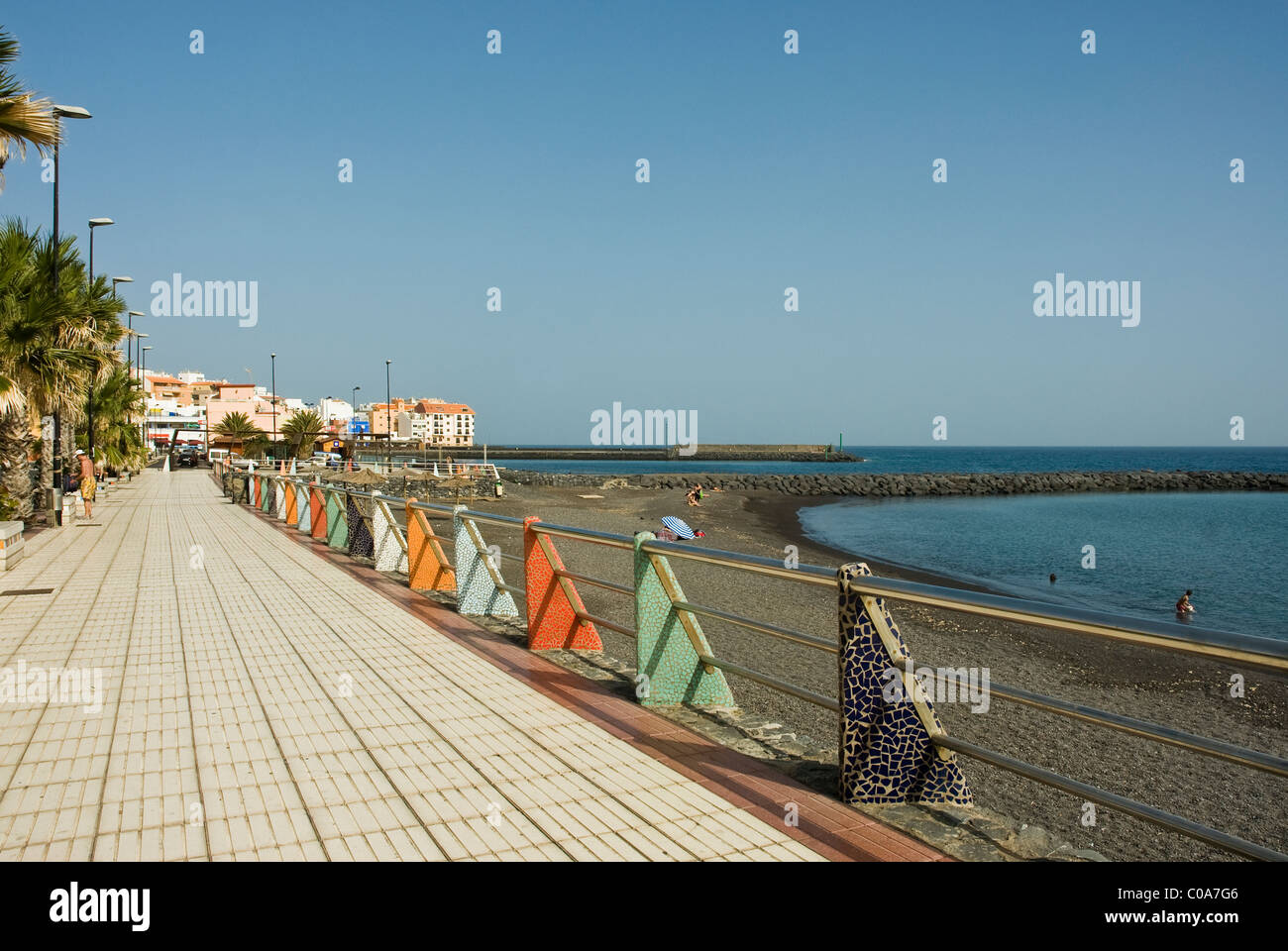 Puerto de Guimar seafront promenade Stock Photo - Alamy