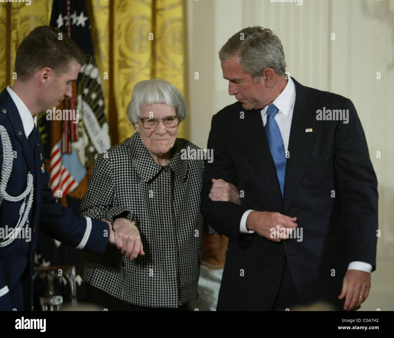 Harper Lee and President George Bush The Presidential Medal of Freedom ...