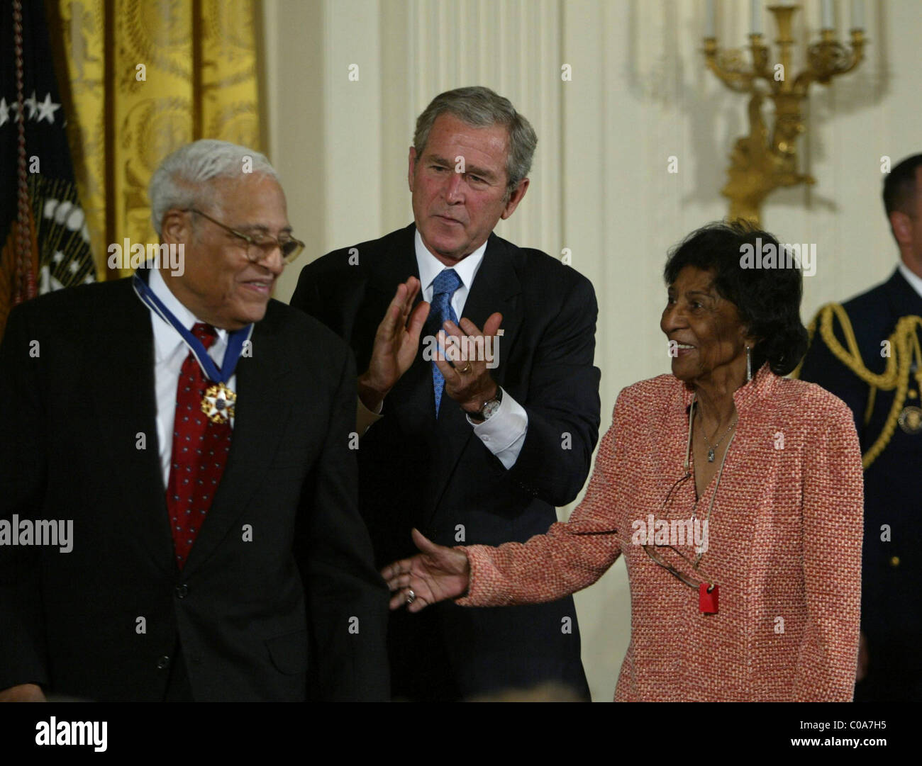 US civil rights leader Benjamin Hooks and President George Bush The ...