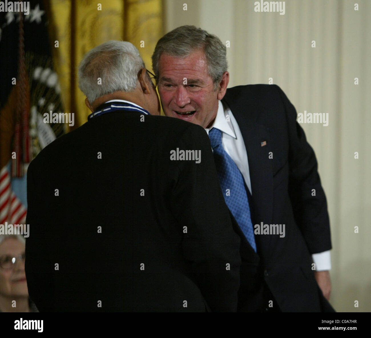 US civil rights leader Benjamin Hooks and President George Bush The ...