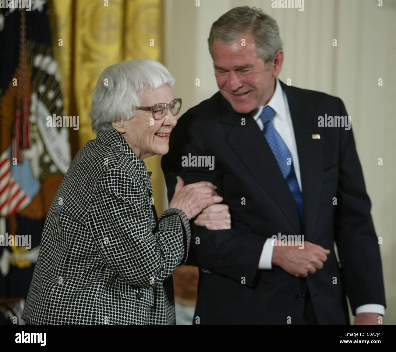 Harper Lee and President George Bush The Presidential Medal of Freedom ...
