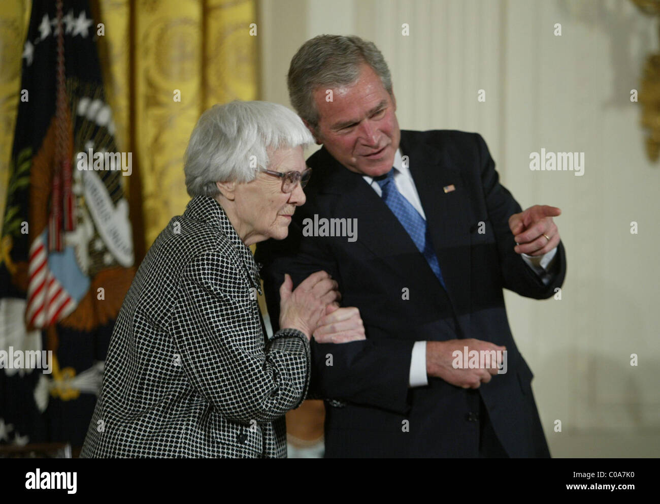 Harper Lee and President George Bush The Presidential Medal of Freedom ...