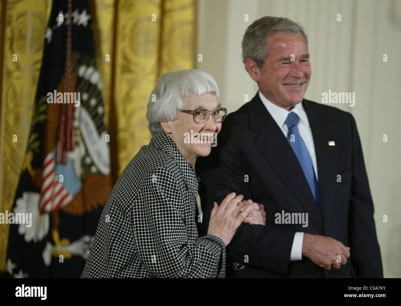 Harper Lee and President George Bush The Presidential Medal of Freedom ...