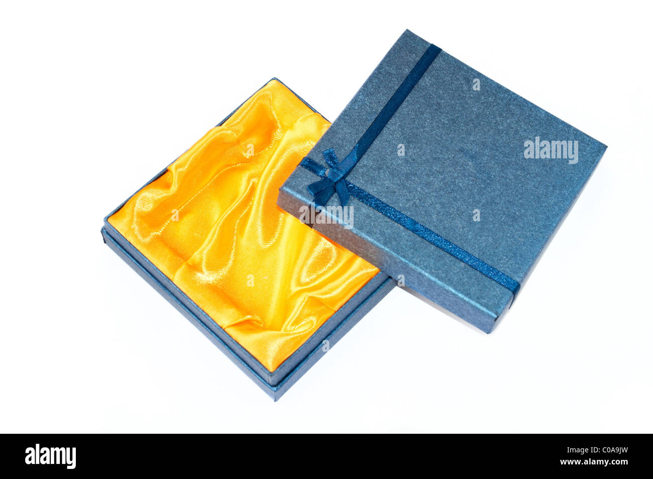 luxury gift box - blue and gold Stock Photo - Alamy