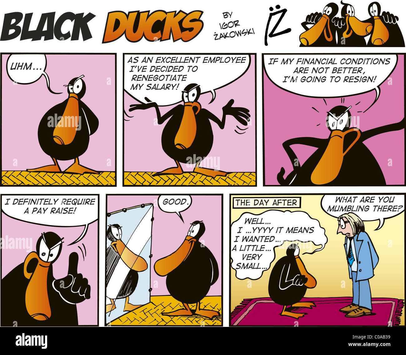 Black Ducks Comic Strip episode 56 Stock Photo - Alamy