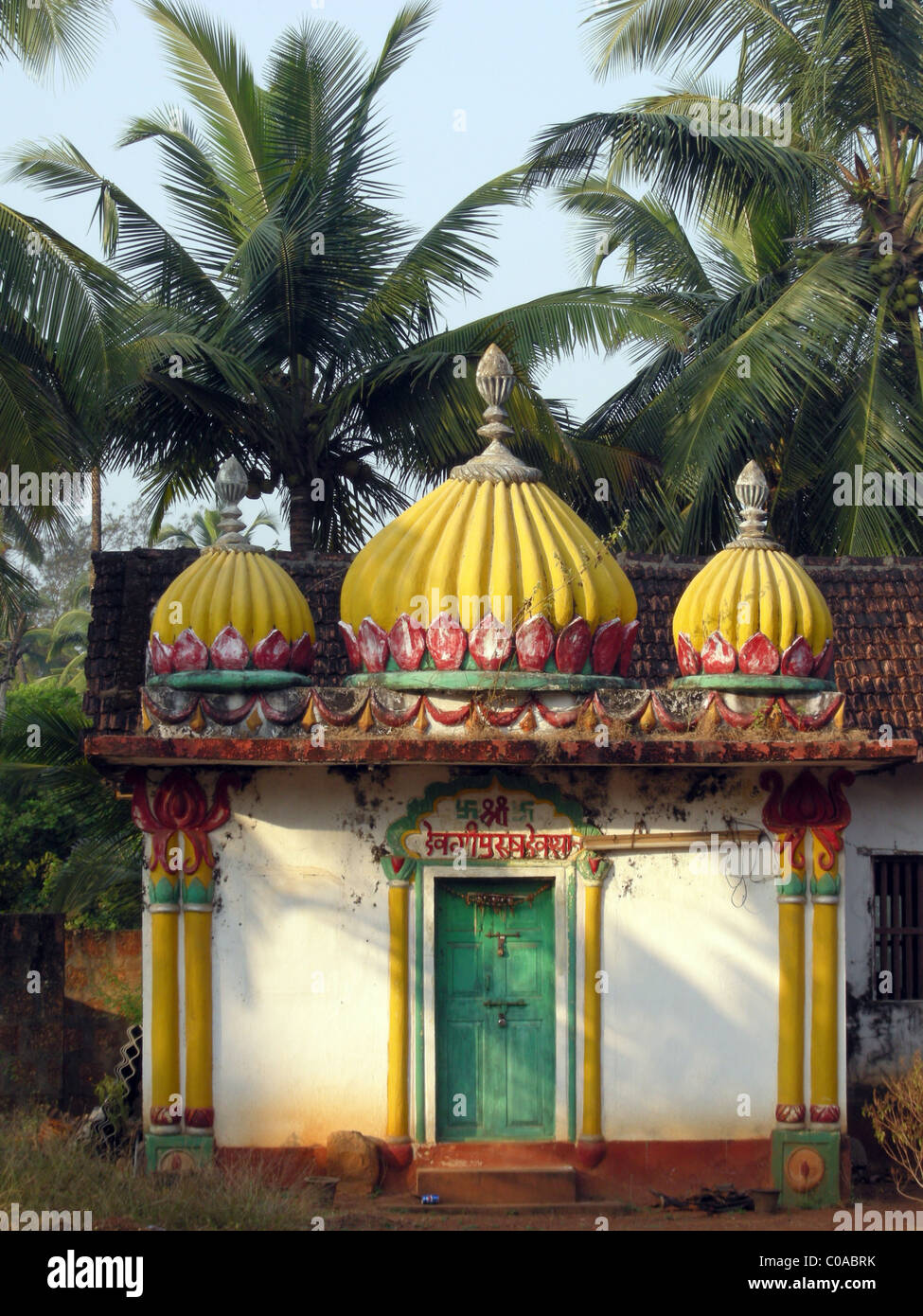 INDIA.Hindu temple and shrine in Goa Stock Photo - Alamy