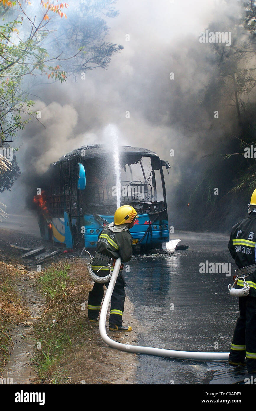 Passengers miraculously escaped with their lives after the bus they ...