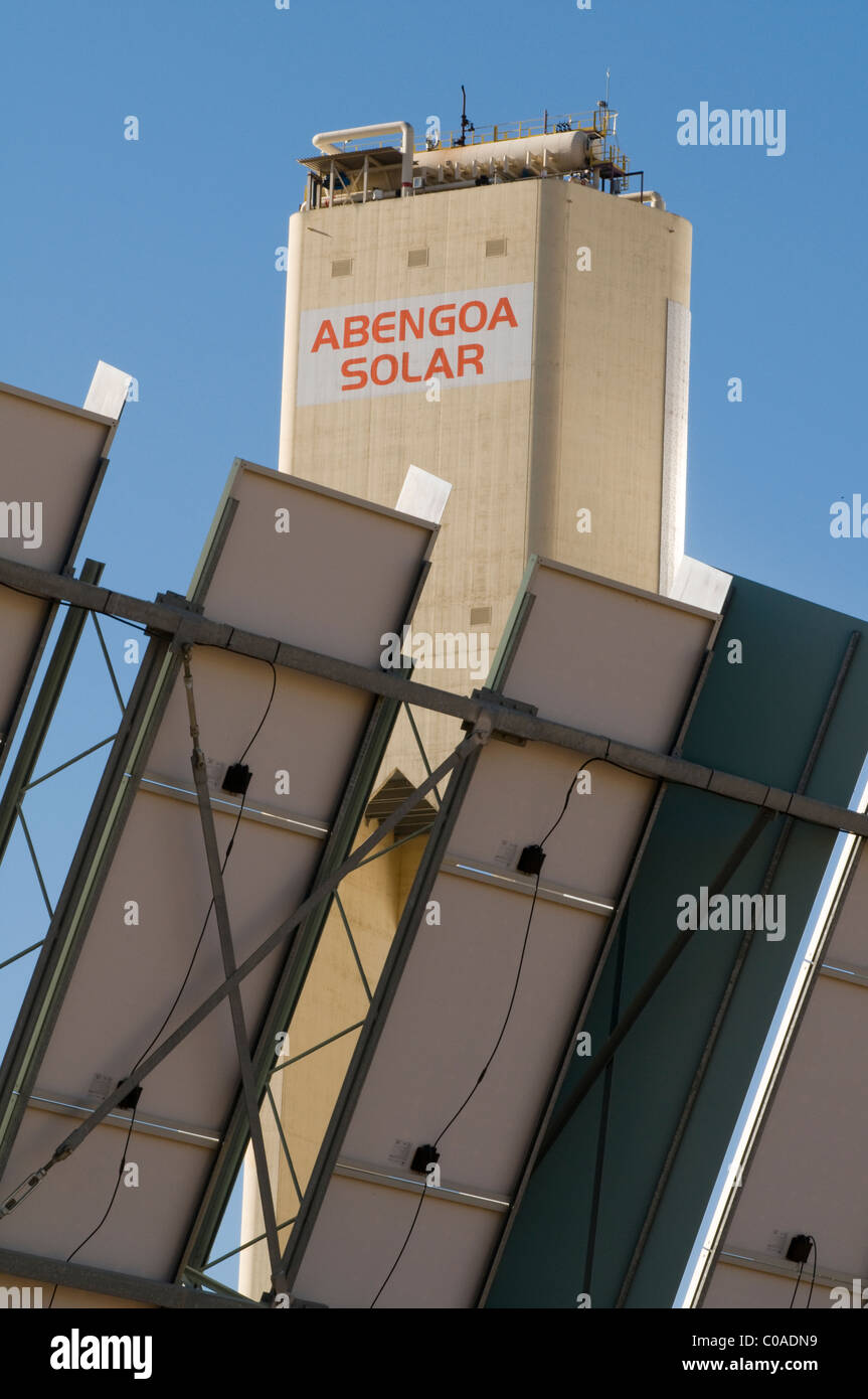 SPAIN. SOLUCAR SOLAR POWER STATION NEAR SEVILLE, USING PIONEERING PS-10 ...